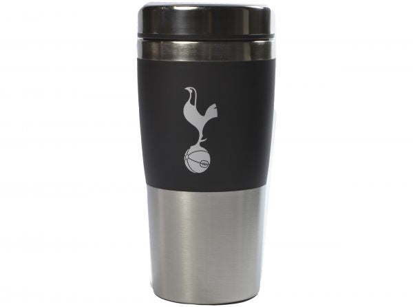 Official Spurs Executive Handleless Metallic Travel Mug Black Silver ...