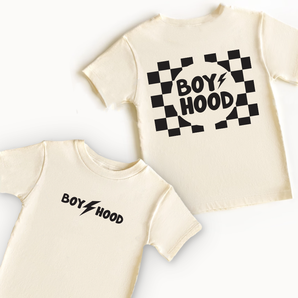 Boyhood Kids Front & Back Logo T-shirt – My Rocking Kids