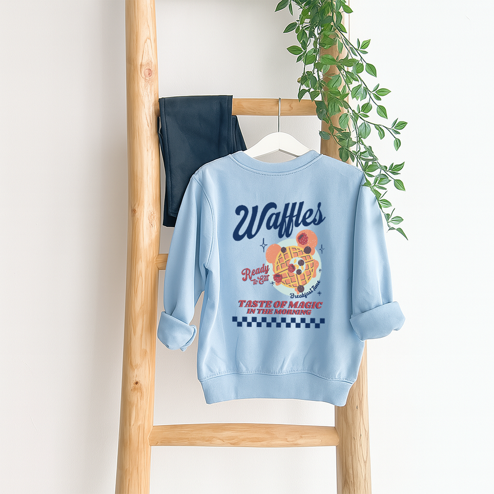 Magical Waffles Kids Front & Back Graphic Sweatshirt – My Rocking Kids